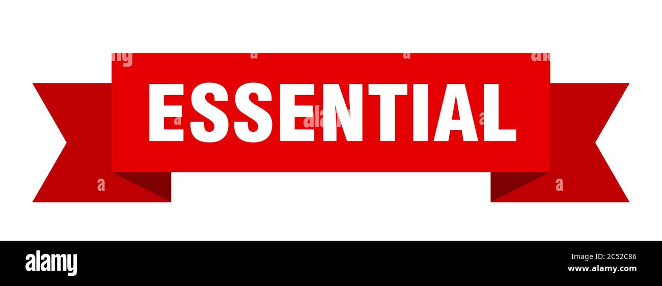 essential ribbon. essential isolated band sign. essential banner Stock ...