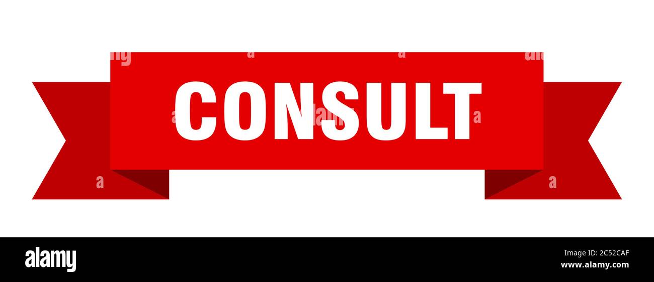 consult ribbon. consult isolated band sign. consult banner Stock Vector ...