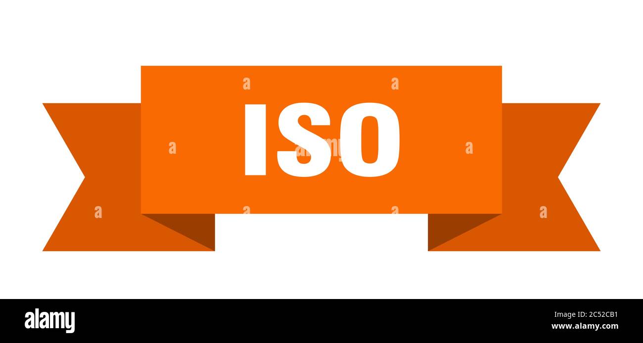 iso ribbon. iso isolated band sign. iso banner Stock Vector Image & Art ...