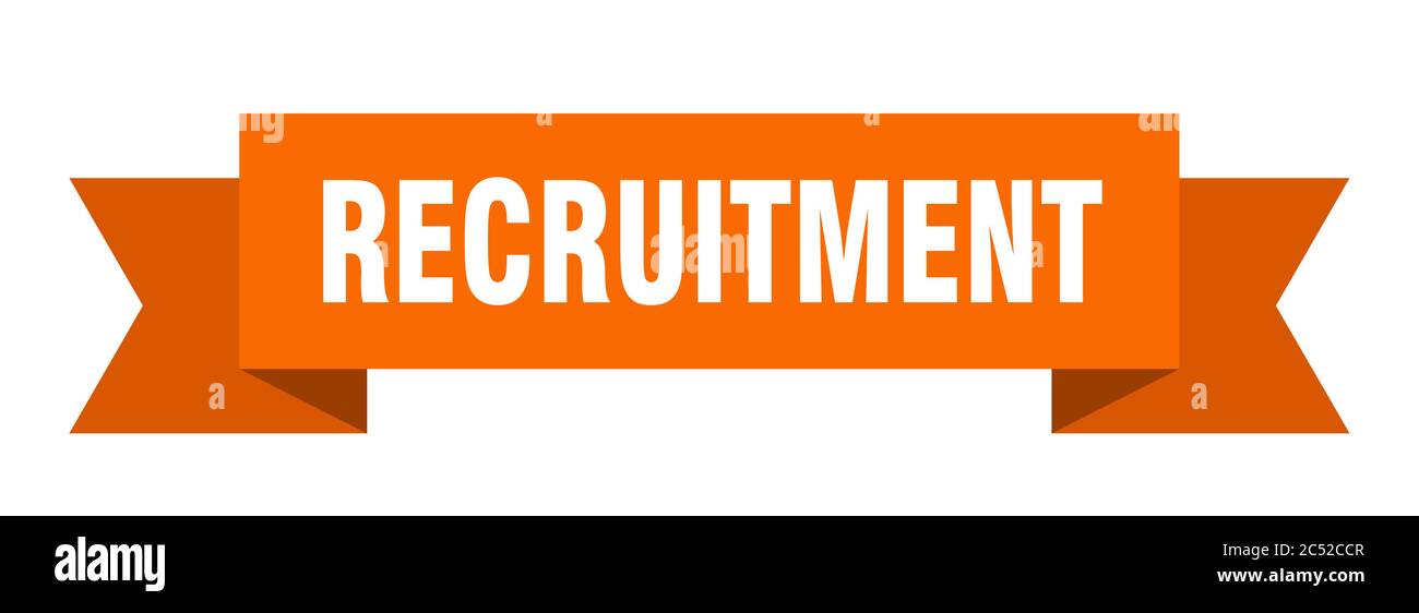recruitment ribbon. recruitment isolated band sign. recruitment banner ...