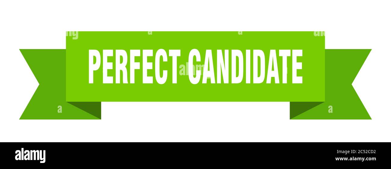 perfect candidate ribbon. perfect candidate isolated band sign. perfect ...