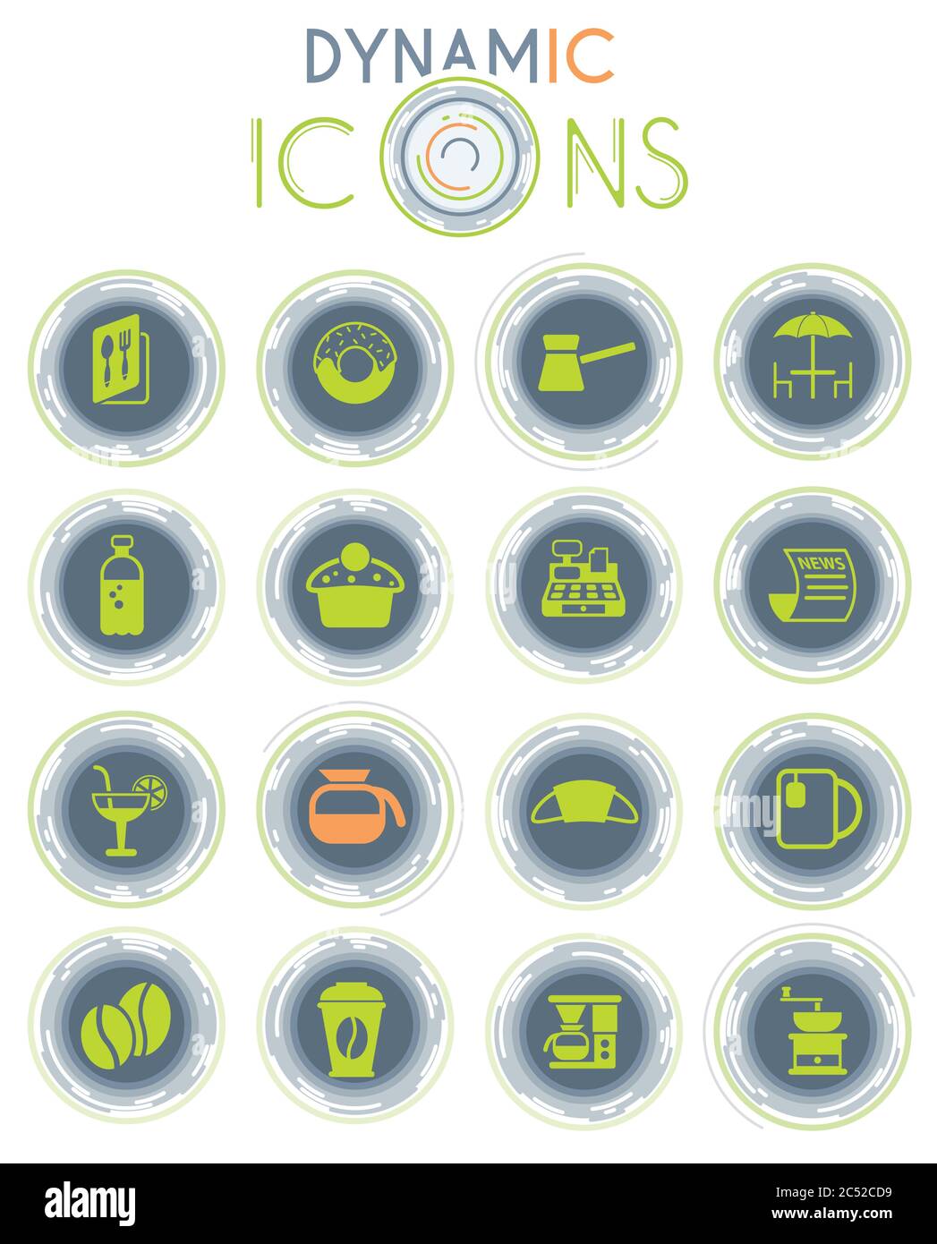 cafe dynamic icons Stock Vector Image & Art - Alamy