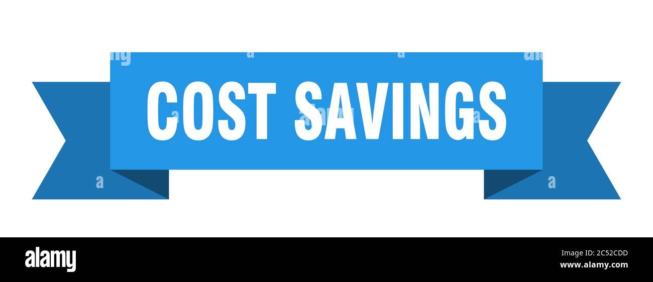 cost savings ribbon. cost savings isolated band sign. cost savings ...