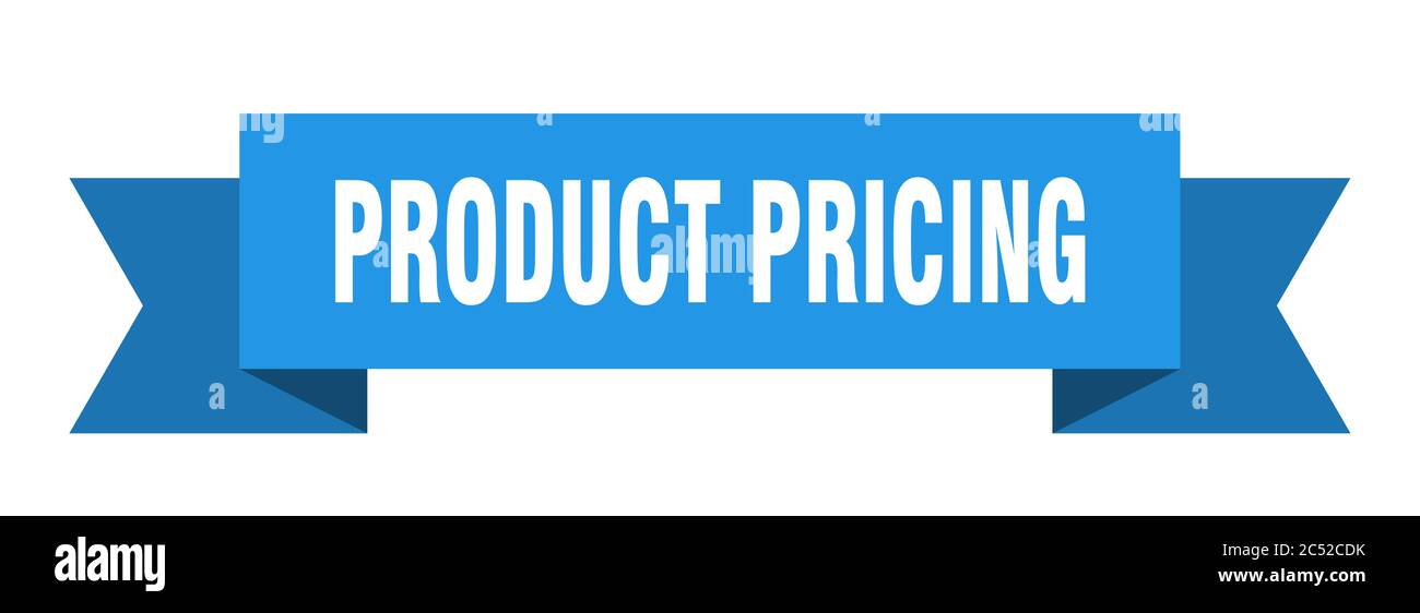 product pricing ribbon. product pricing isolated band sign. product ...