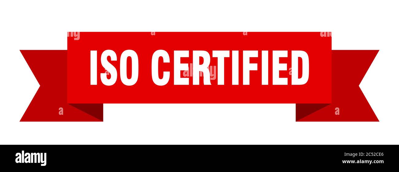 iso certified ribbon. iso certified isolated band sign. iso certified ...