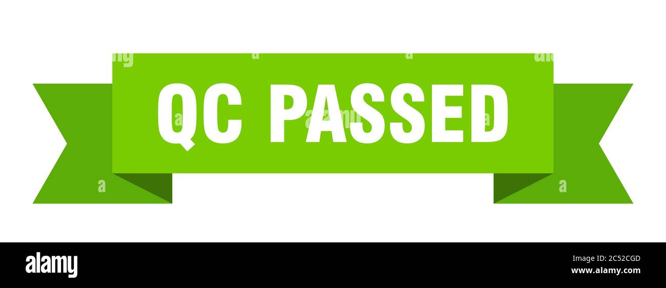 qc passed ribbon. qc passed isolated band sign. qc passed banner Stock ...