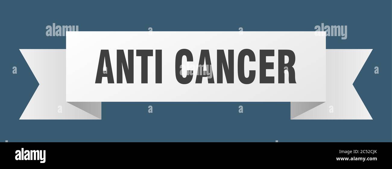 anti cancer ribbon. anti cancer isolated band sign. anti cancer banner ...
