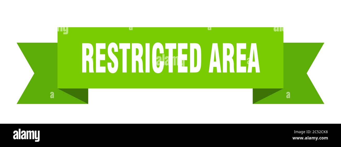 restricted area ribbon. restricted area isolated band sign. restricted ...