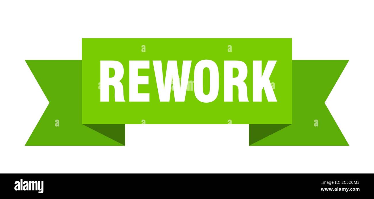 rework ribbon. rework isolated band sign. rework banner Stock Vector ...