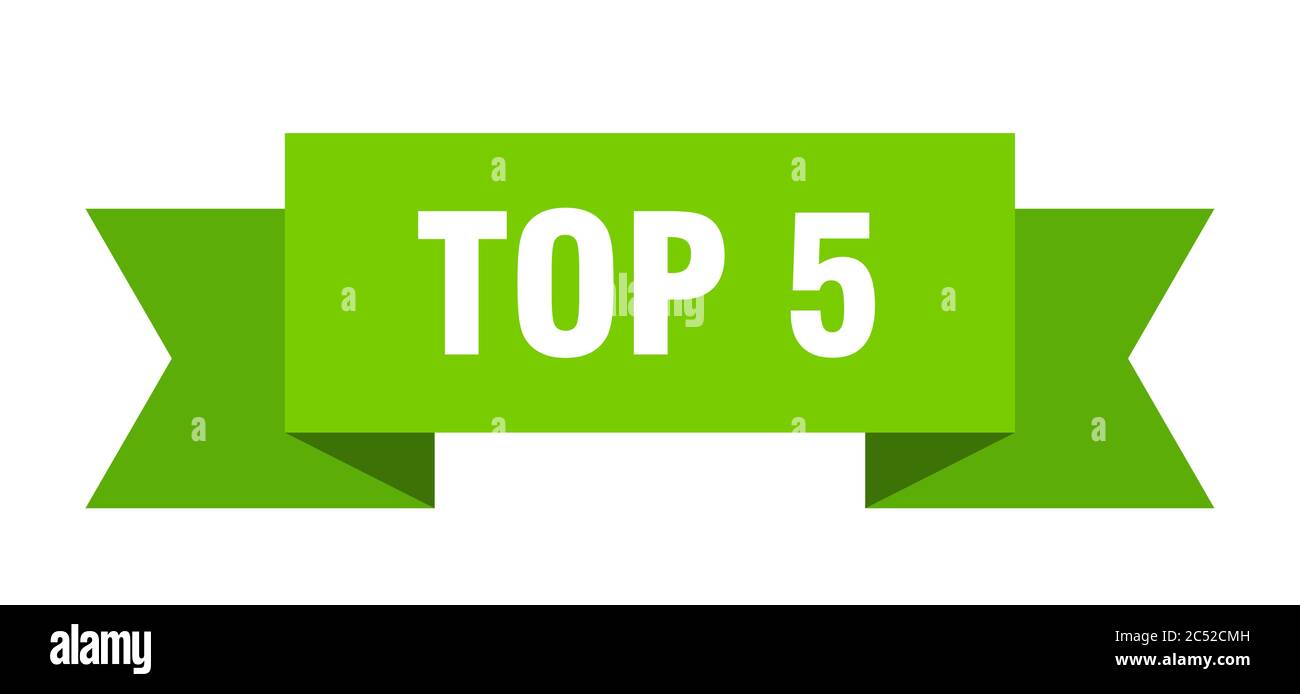 top 5 ribbon. top 5 isolated band sign. top 5 banner Stock Vector Image ...