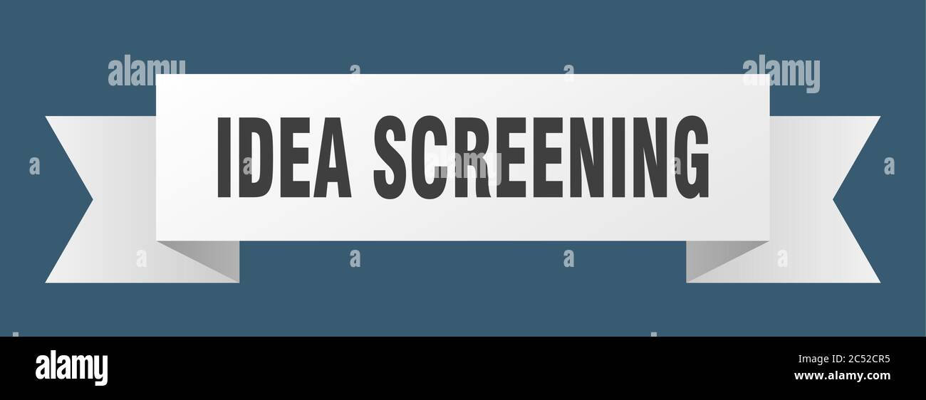idea screening ribbon. idea screening isolated band sign. idea ...