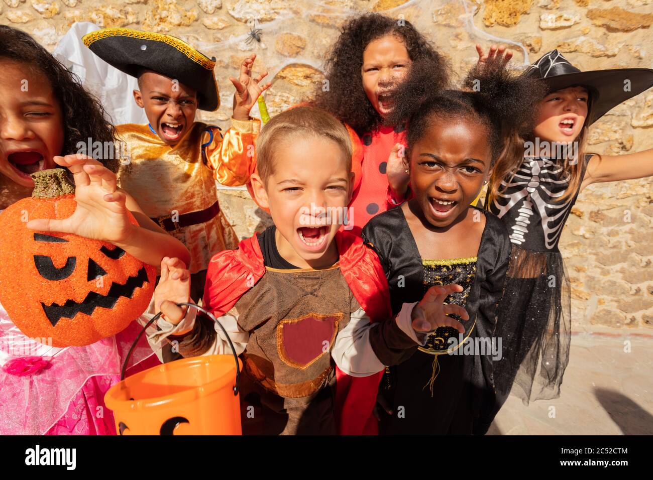 Scared Group Of Kids