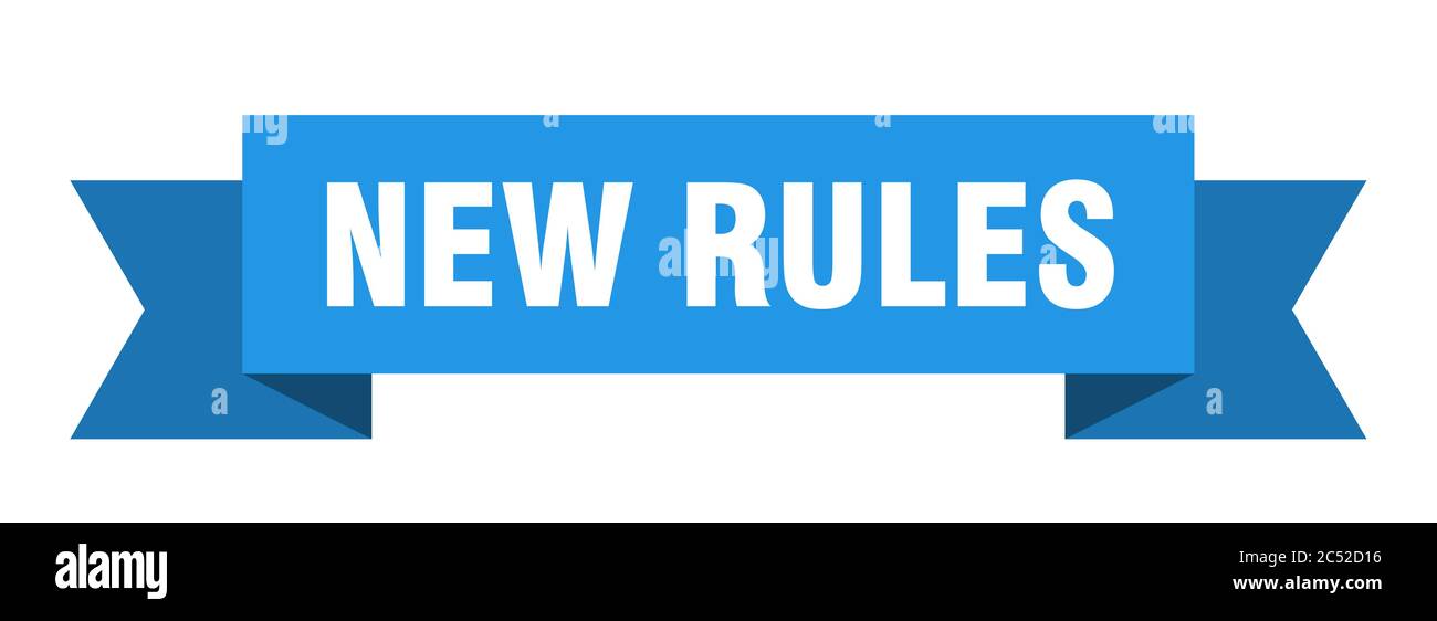new rules ribbon. new rules isolated band sign. new rules banner Stock ...