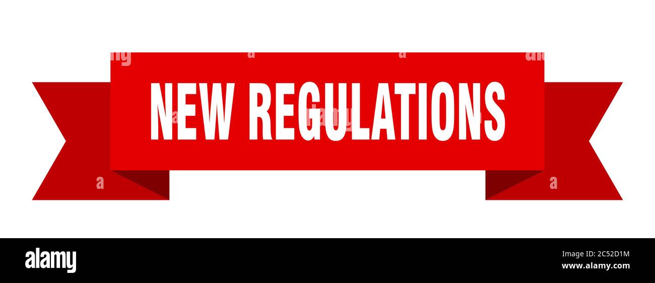 new regulations ribbon. new regulations isolated band sign. new ...