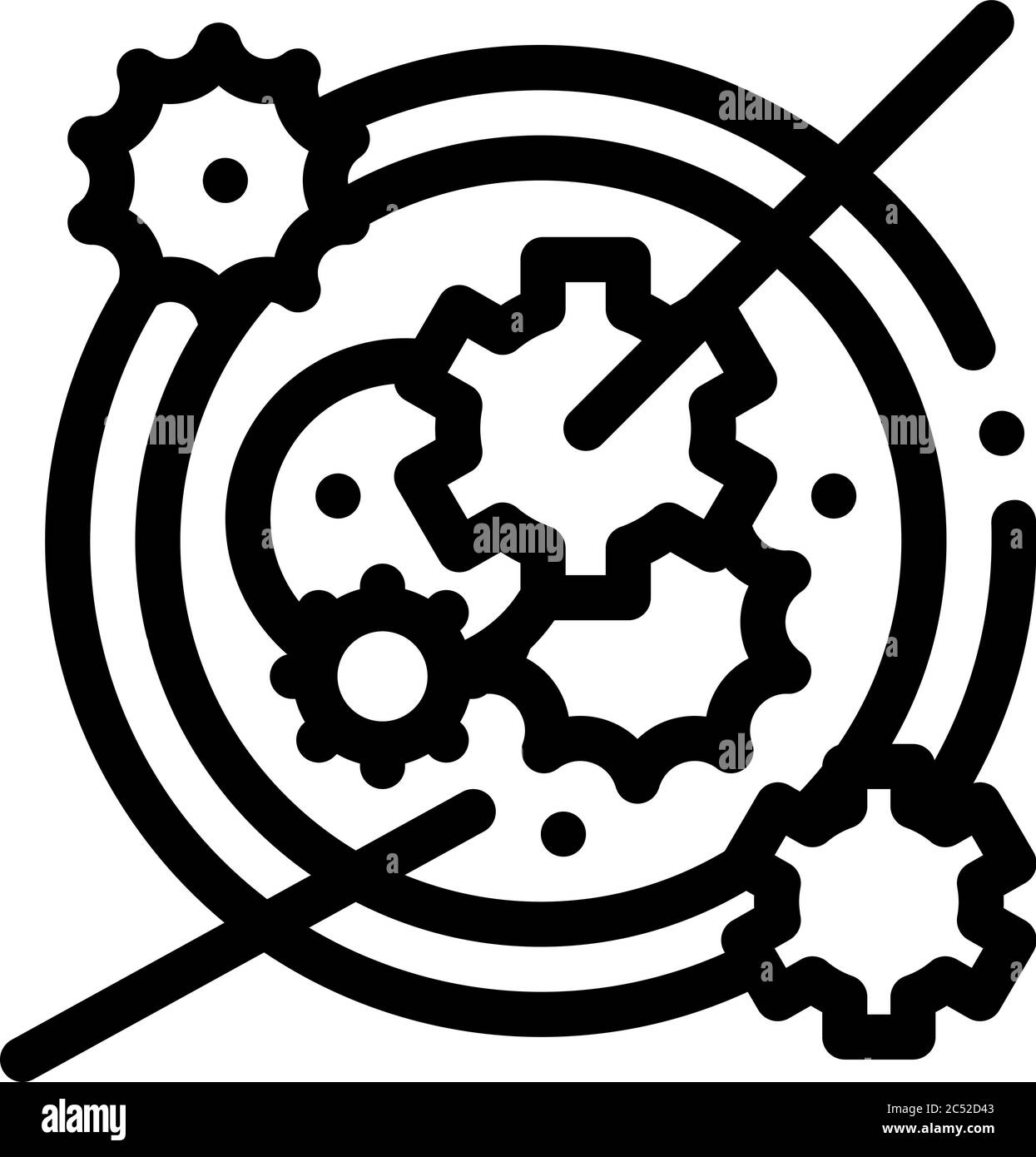 watch mechanism icon vector outline illustration Stock Vector Image ...