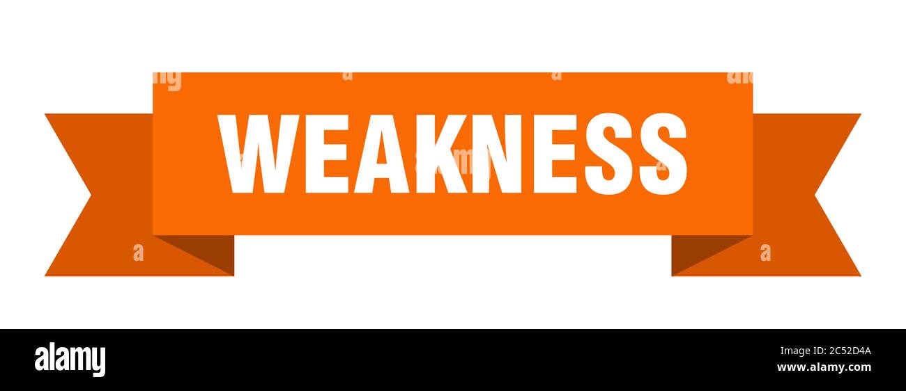 weakness ribbon. weakness isolated band sign. weakness banner Stock ...
