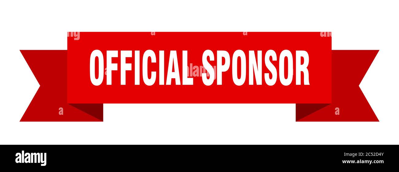 official sponsor ribbon. official sponsor isolated band sign. official ...
