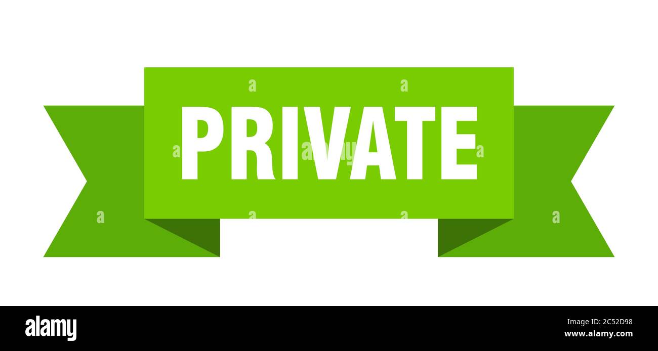private ribbon. private isolated band sign. private banner Stock Vector ...
