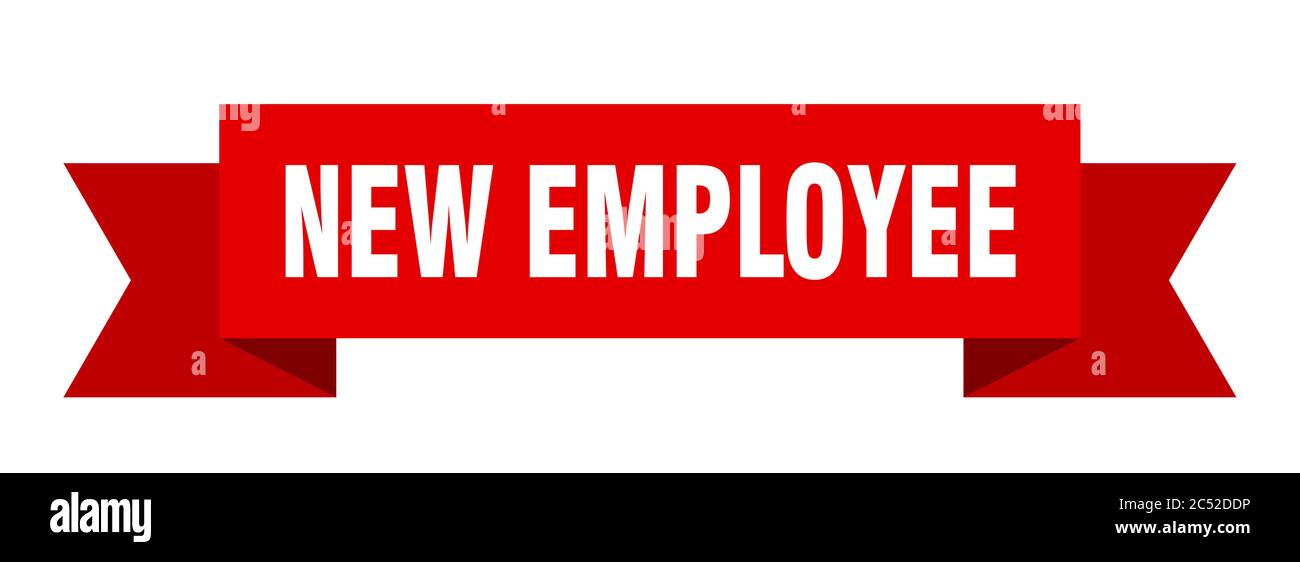 new employee ribbon. new employee isolated band sign. new employee ...