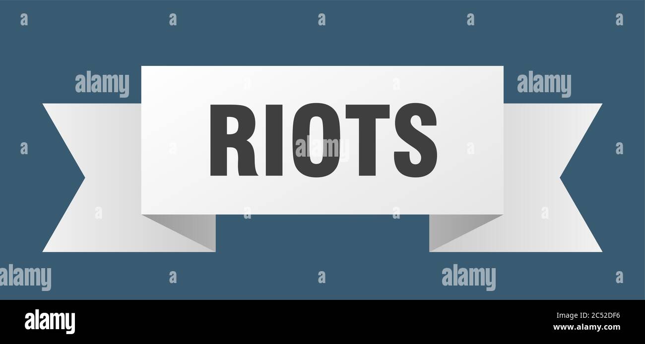 riots ribbon. riots isolated band sign. riots banner Stock Vector Image ...