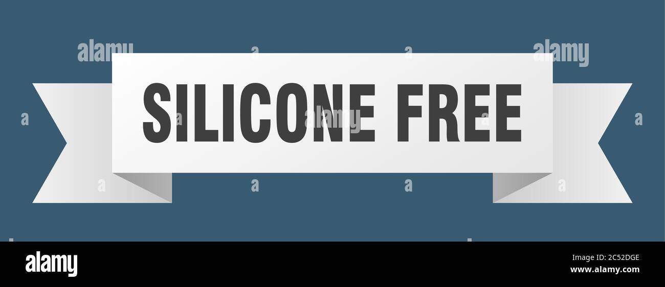 silicone free ribbon. silicone free isolated band sign. silicone free ...