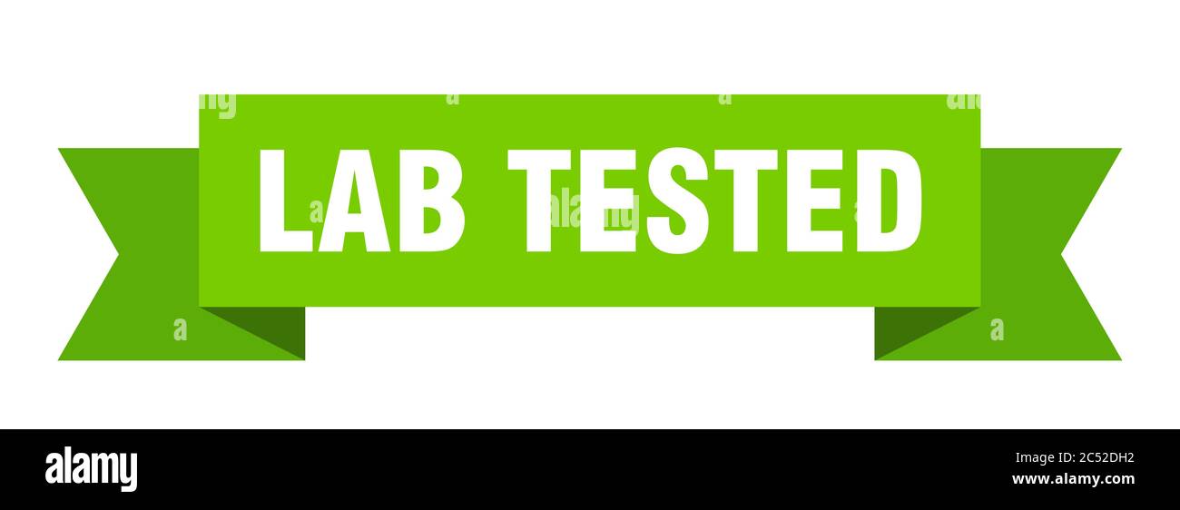 lab tested ribbon. lab tested isolated band sign. lab tested banner ...