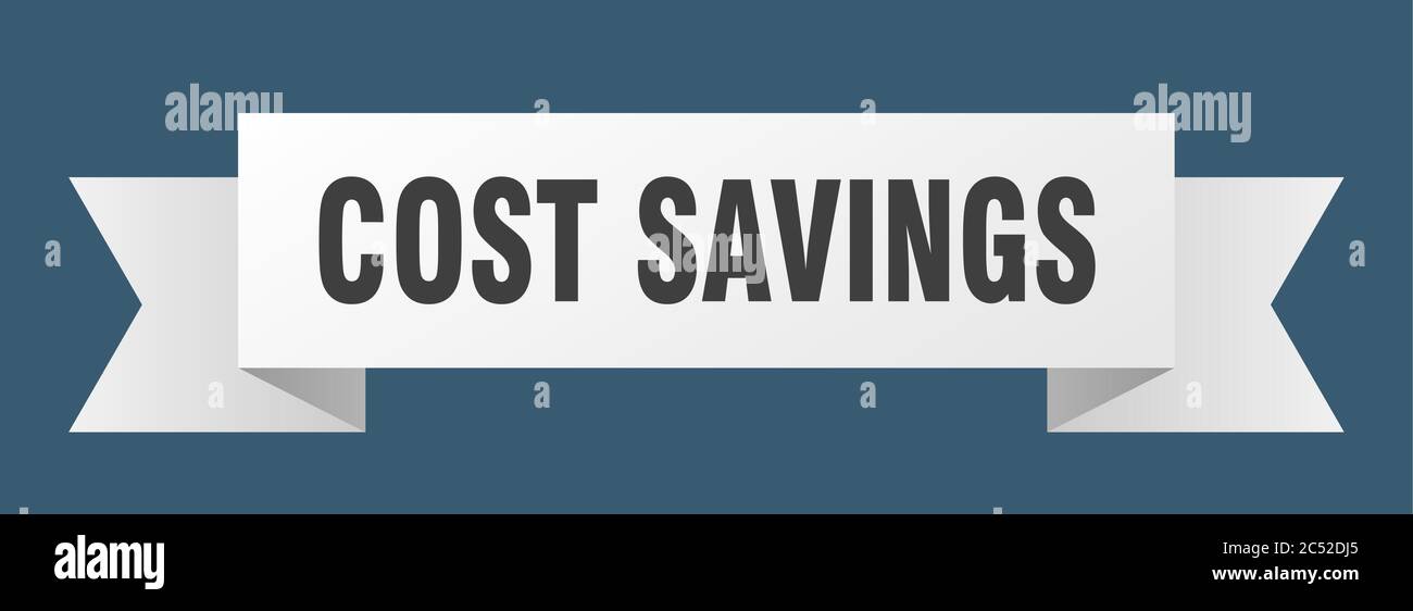 cost savings ribbon. cost savings isolated band sign. cost savings ...