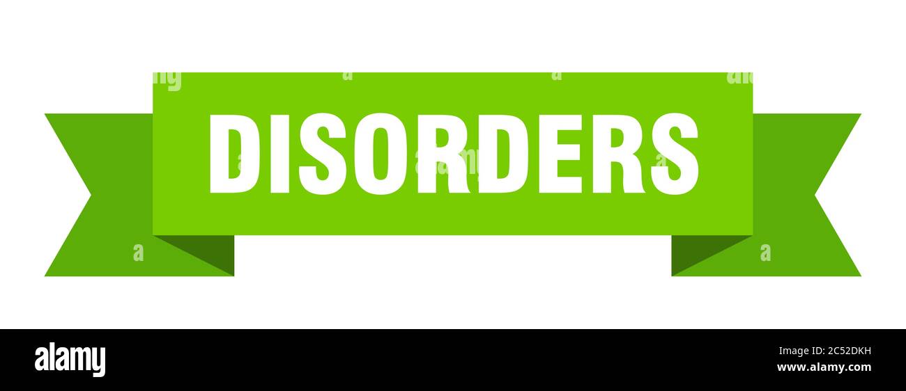 disorders ribbon. disorders isolated band sign. disorders banner Stock ...