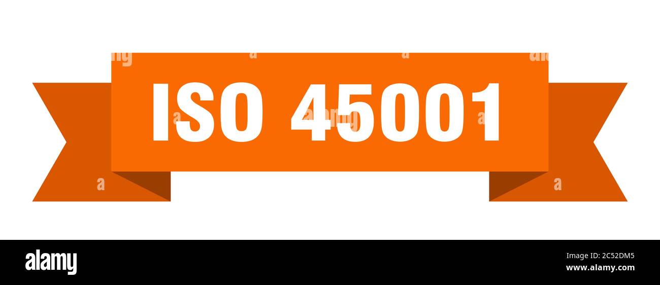 iso 45001 ribbon. iso 45001 isolated band sign. iso 45001 banner Stock ...