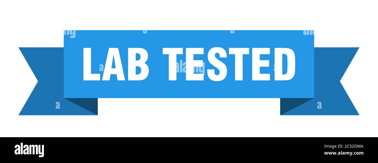 lab tested ribbon. lab tested isolated band sign. lab tested banner ...