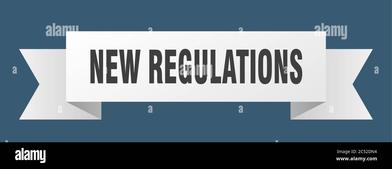 new regulations ribbon. new regulations isolated band sign. new ...