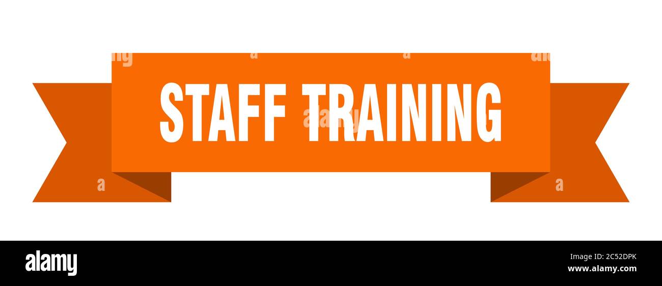 staff training ribbon. staff training isolated band sign. staff ...