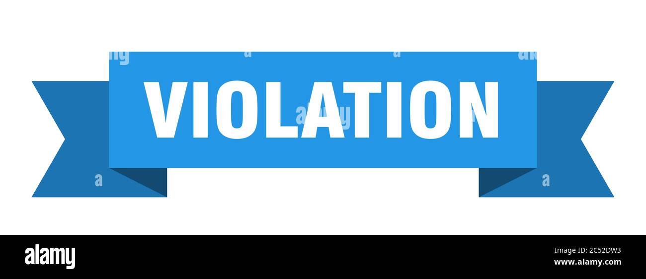 violation ribbon. violation isolated band sign. violation banner Stock ...