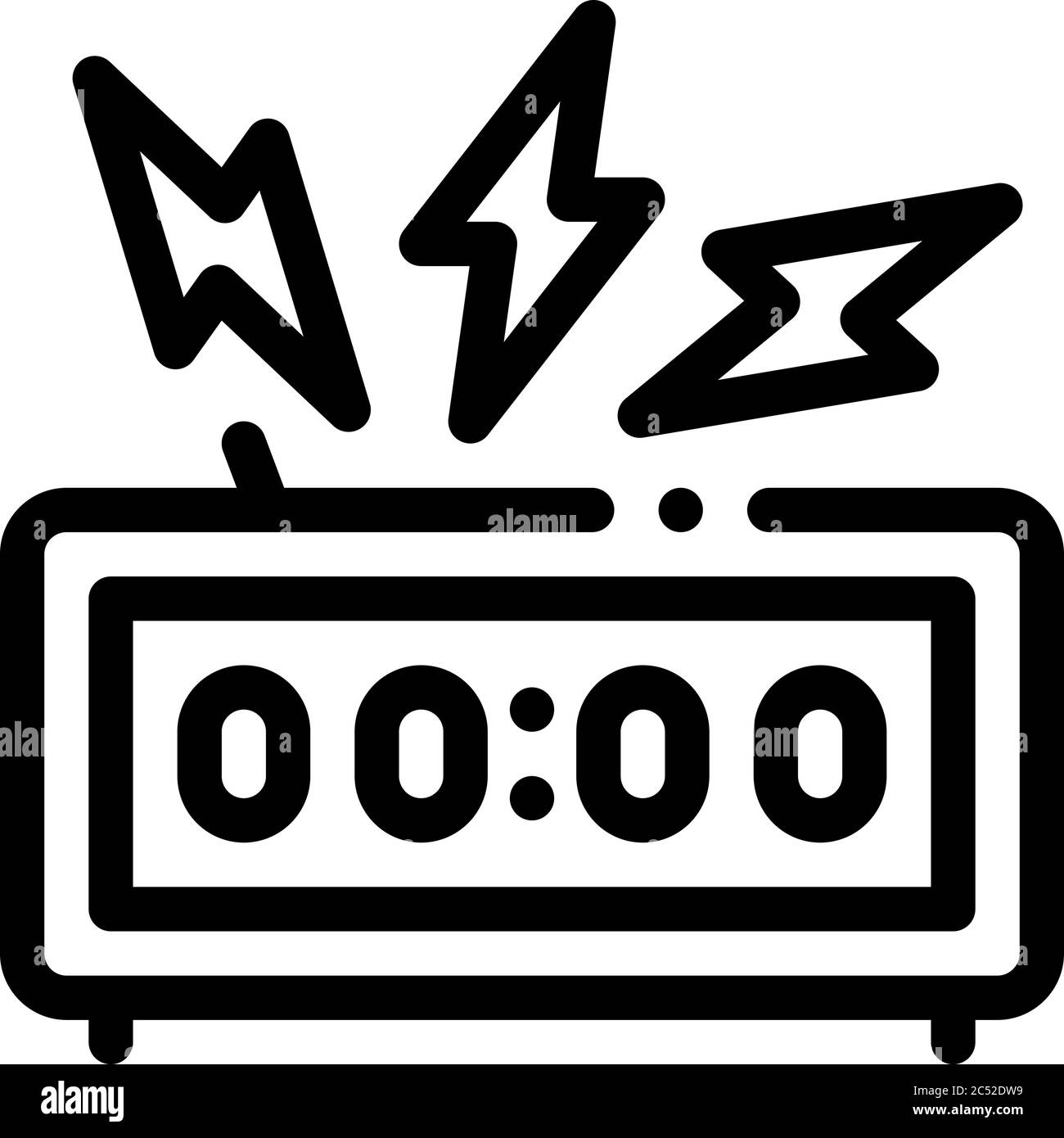 watch alarm icon vector outline illustration Stock Vector Image & Art ...