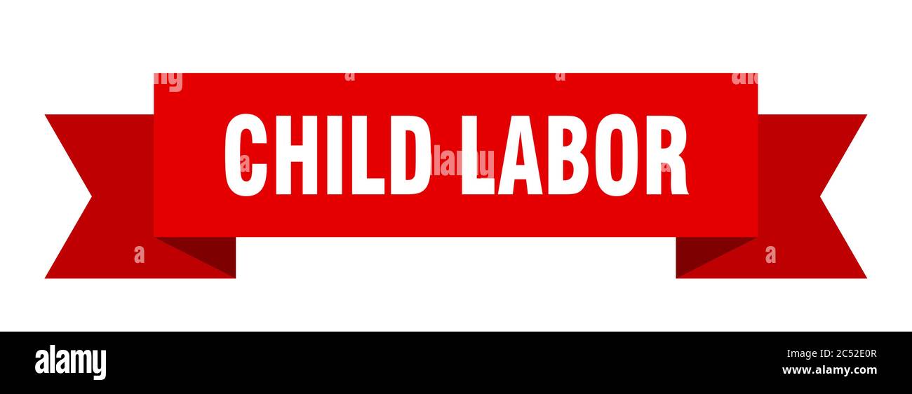 child labor ribbon. child labor isolated band sign. child labor banner ...