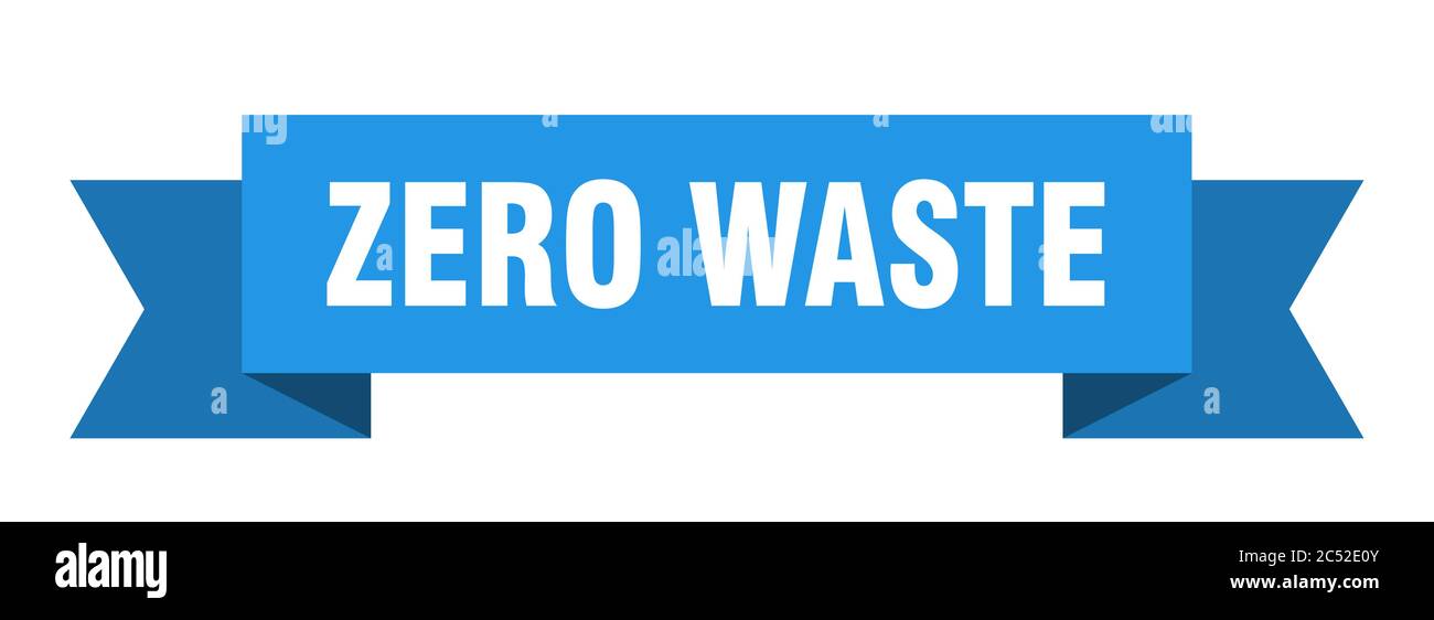 zero waste ribbon. zero waste isolated band sign. zero waste banner ...