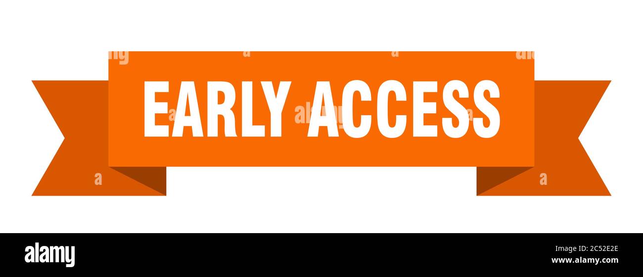 early access ribbon. early access isolated band sign. early access ...