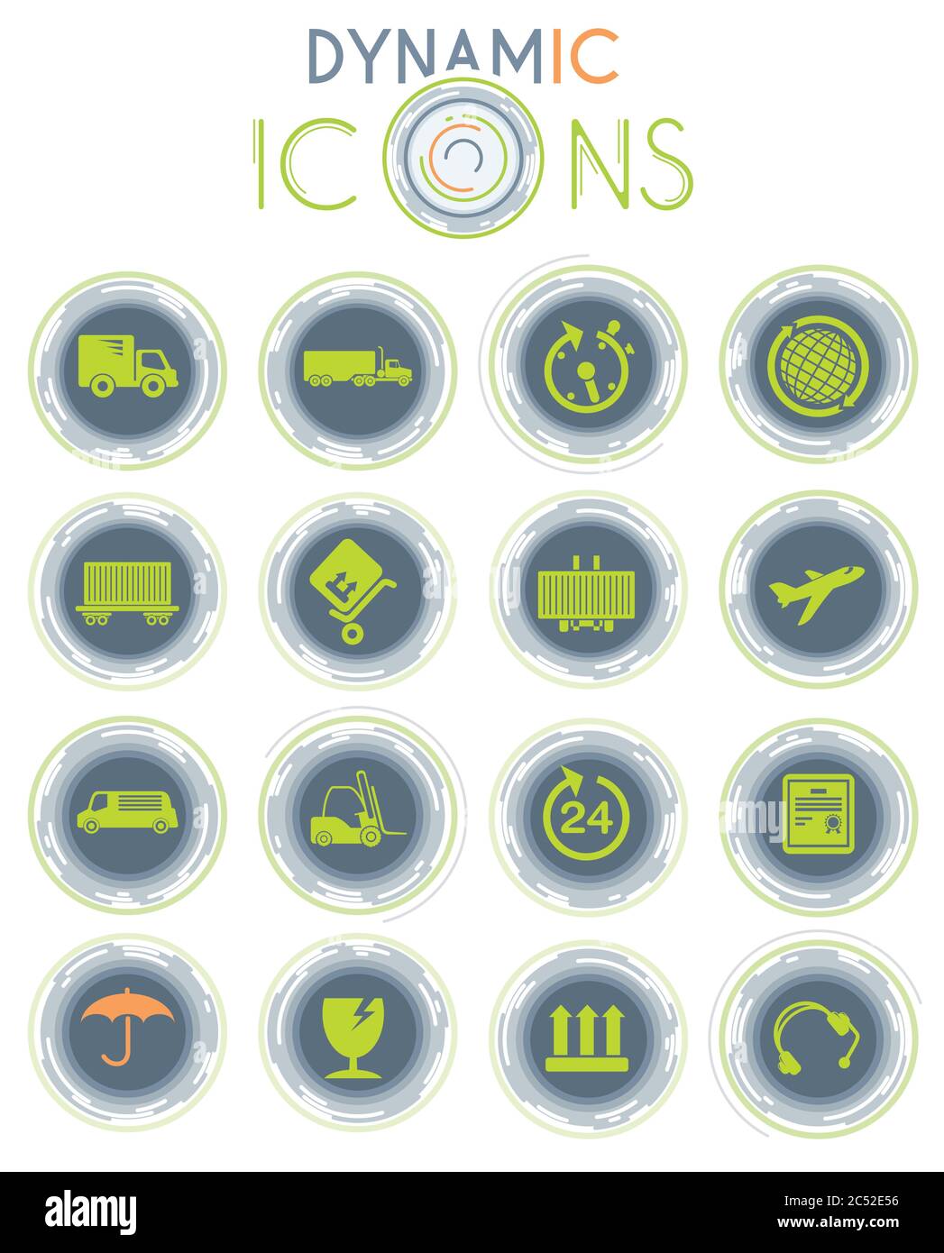 Cargo shipping dynamic icons Stock Vector Image & Art - Alamy