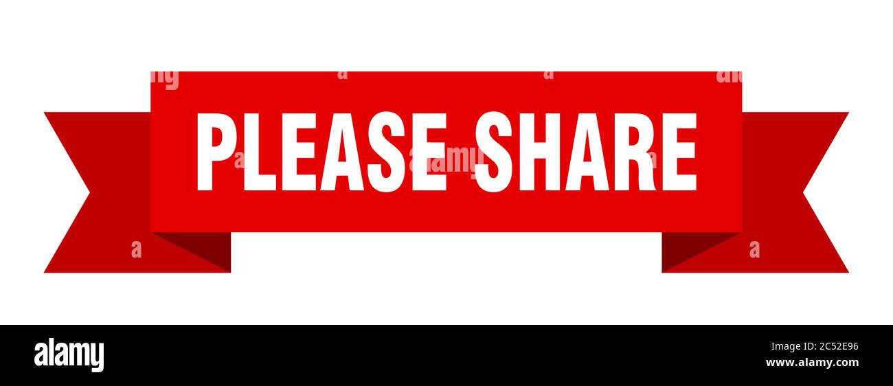 please share ribbon. please share isolated band sign. please share ...