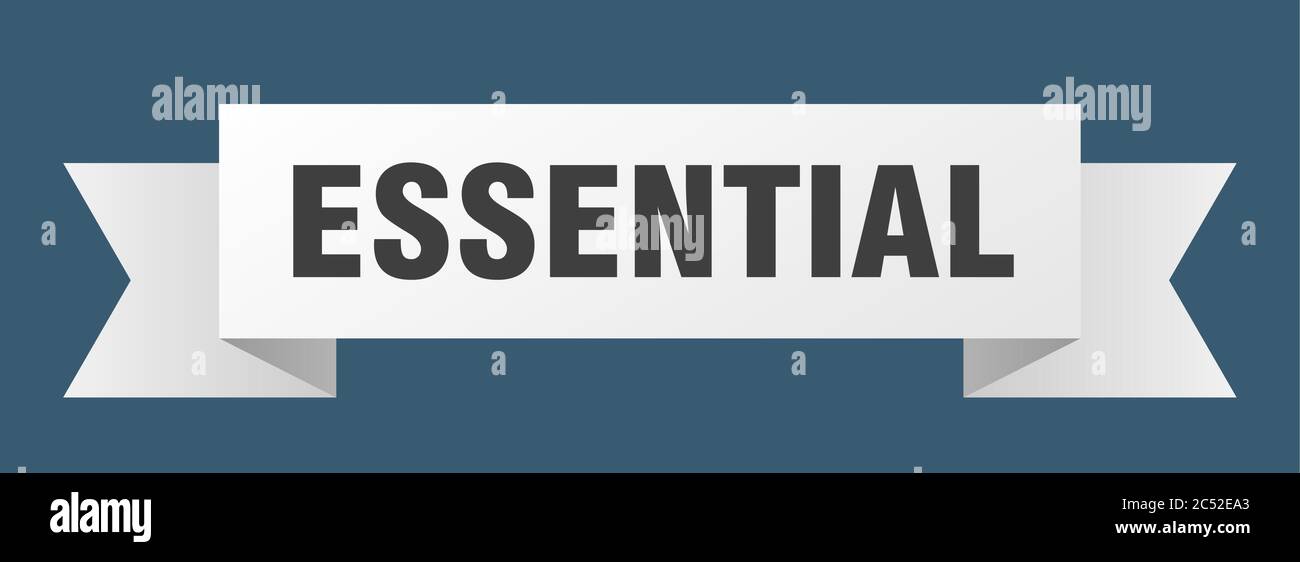 essential ribbon. essential isolated band sign. essential banner Stock ...