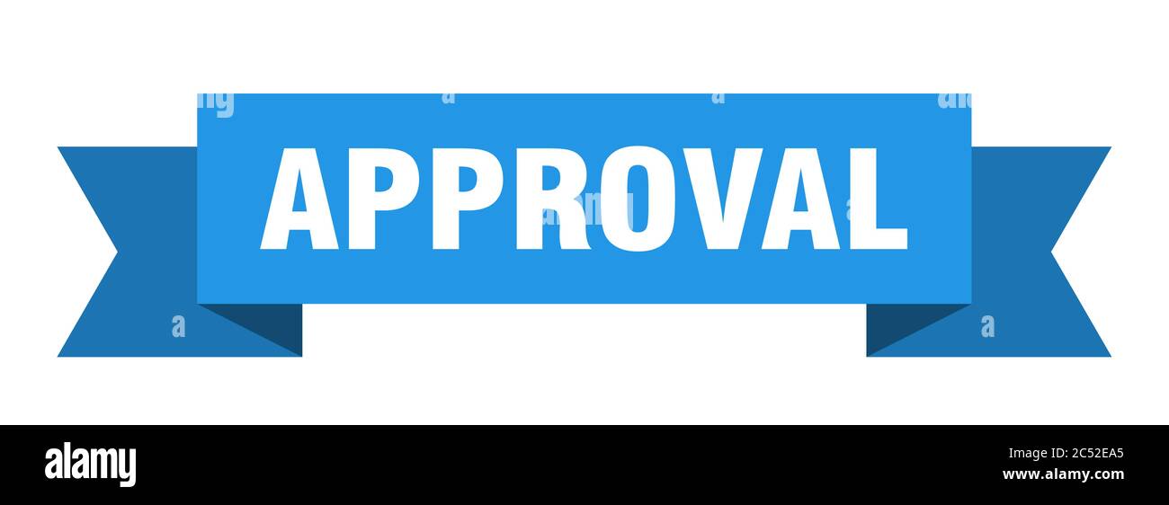approval ribbon. approval isolated band sign. approval banner Stock ...