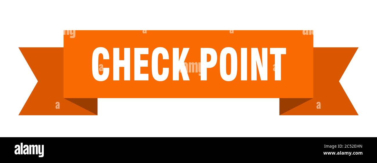 check point ribbon. check point isolated band sign. check point banner ...