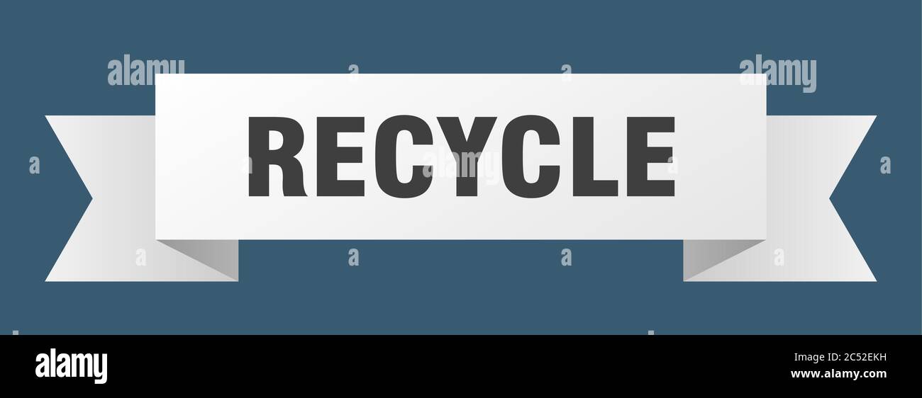 recycle ribbon. recycle isolated band sign. recycle banner Stock Vector ...