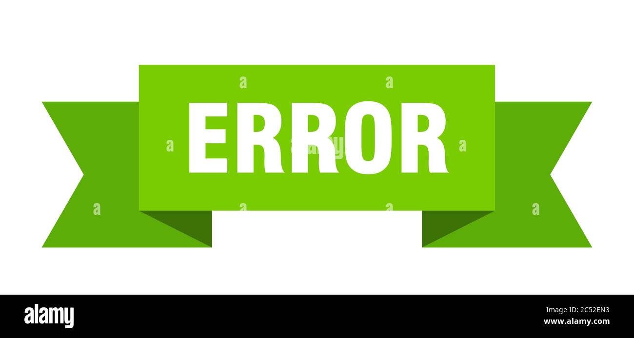 error ribbon. error isolated band sign. error banner Stock Vector Image ...