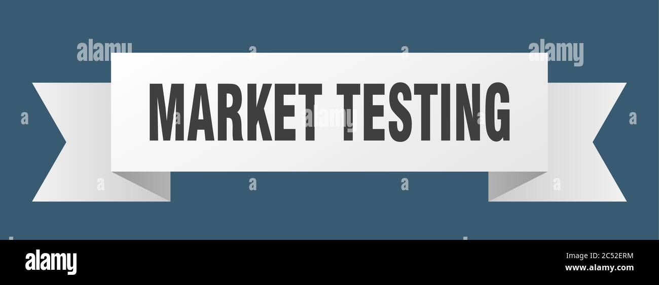 market testing ribbon. market testing isolated band sign. market ...