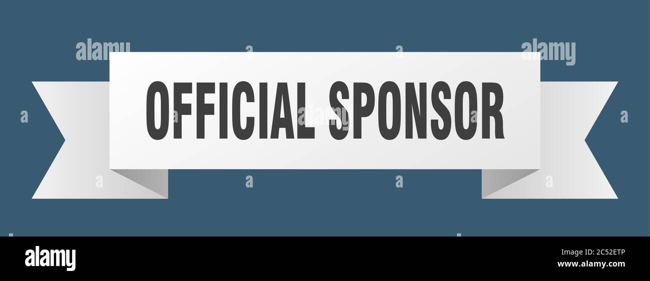 official sponsor ribbon. official sponsor isolated band sign. official ...