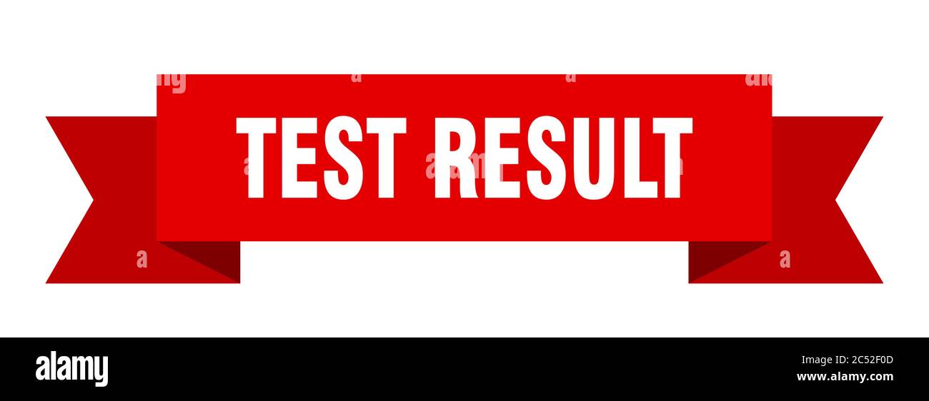 test result ribbon. test result isolated band sign. test result banner ...