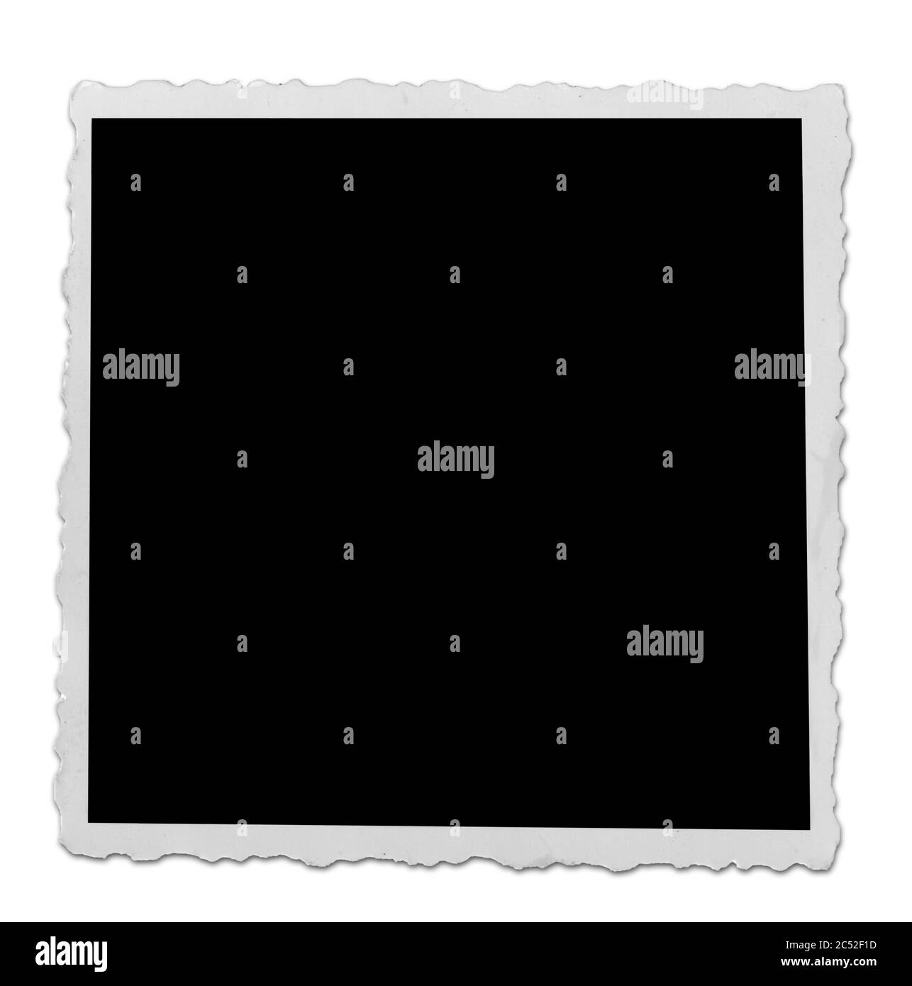 vintage paper photo border or frame isolated on white background Stock ...