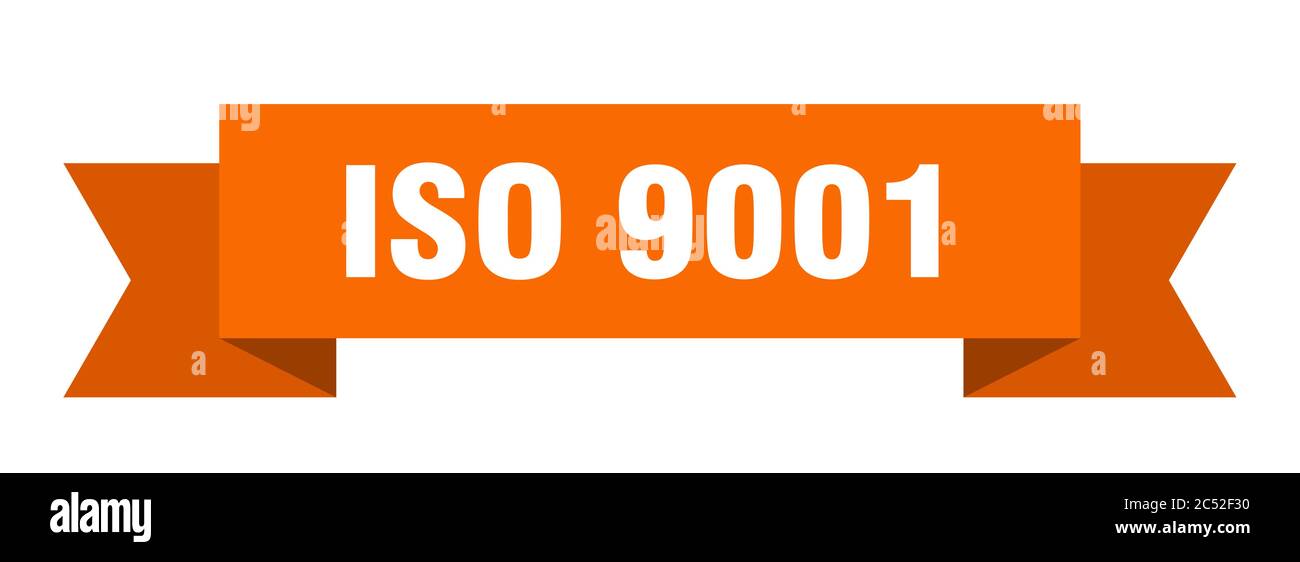 iso 9001 ribbon. iso 9001 isolated band sign. iso 9001 banner Stock ...