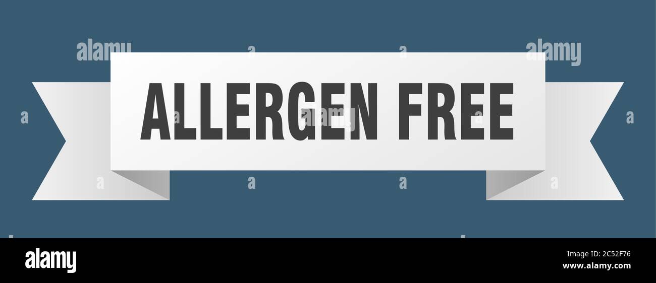 allergen free ribbon. allergen free isolated band sign. allergen free ...